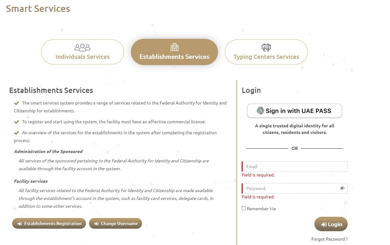 How to Register Establishment in ICP smartservices E-channel - Tabsit